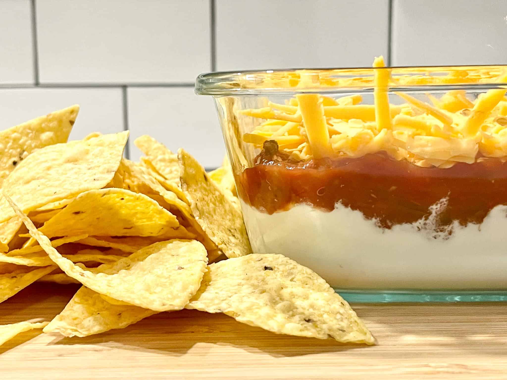 3-Ingredient Layered Nacho Dip in 5 minutes - House of G&K Recipes